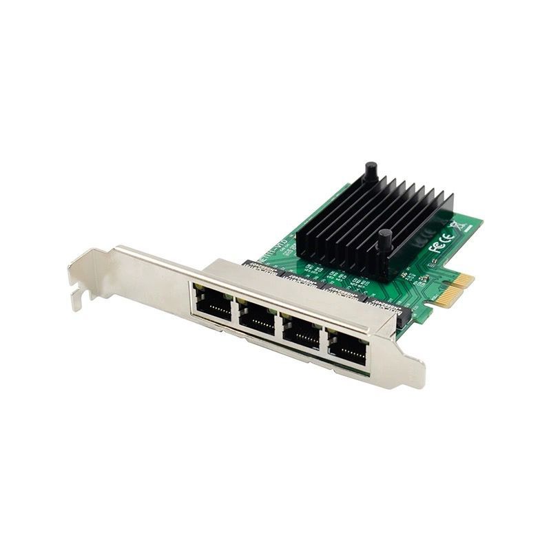 Four-port Gigabit Network Card PCIE Network Card 4-Port Gigabit Server ...