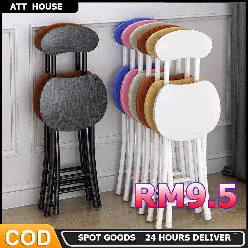 ATT Kerusi Lipat Solat Portable Folding Chair Foldable Backrest Chair ...
