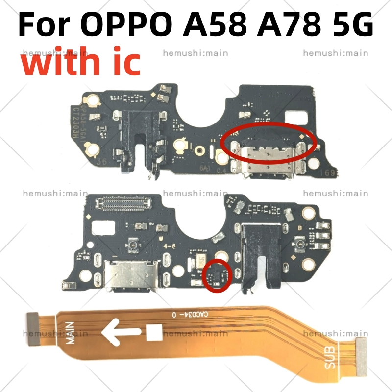 USB Charging charger port board For OPPO A58 A58X A78 5G Mainboard Flex ...