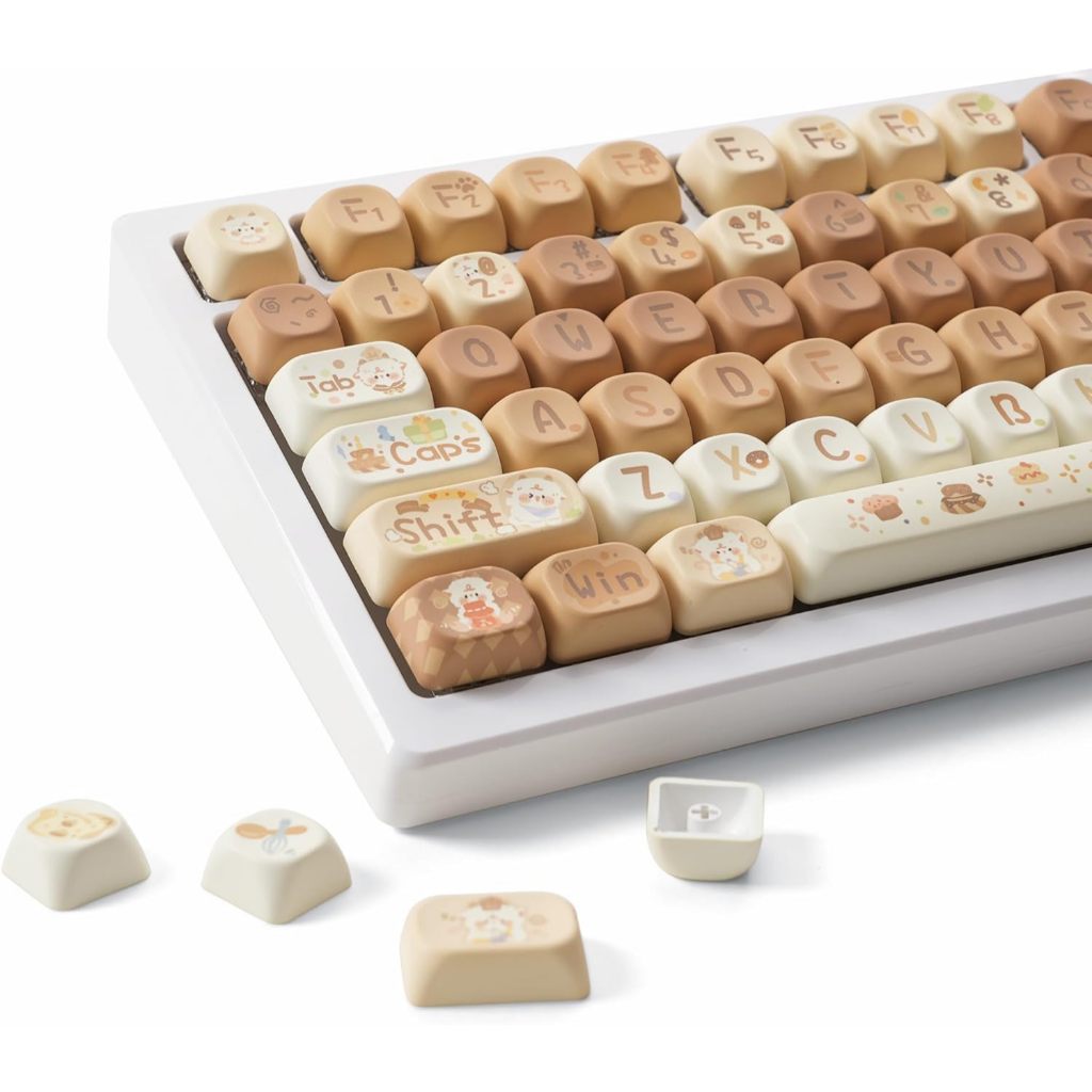 WOMIER PBT Key Caps MOA Profile Dye-Sublimation Keycaps 136 Keys Custom ...
