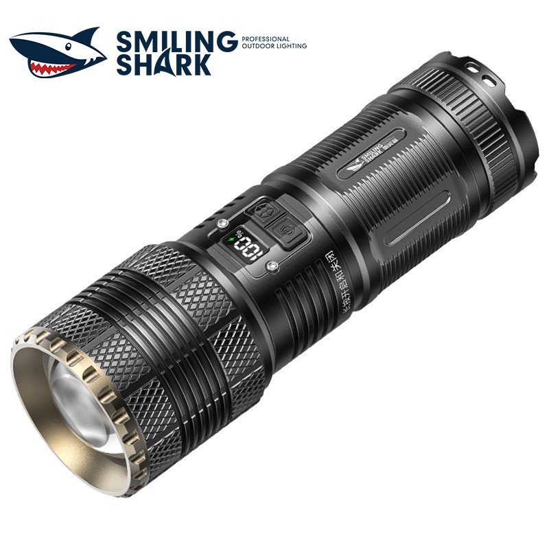 Smiling Shark SD5207 LED Torch Light Powerful Super Bright Flashlight ...