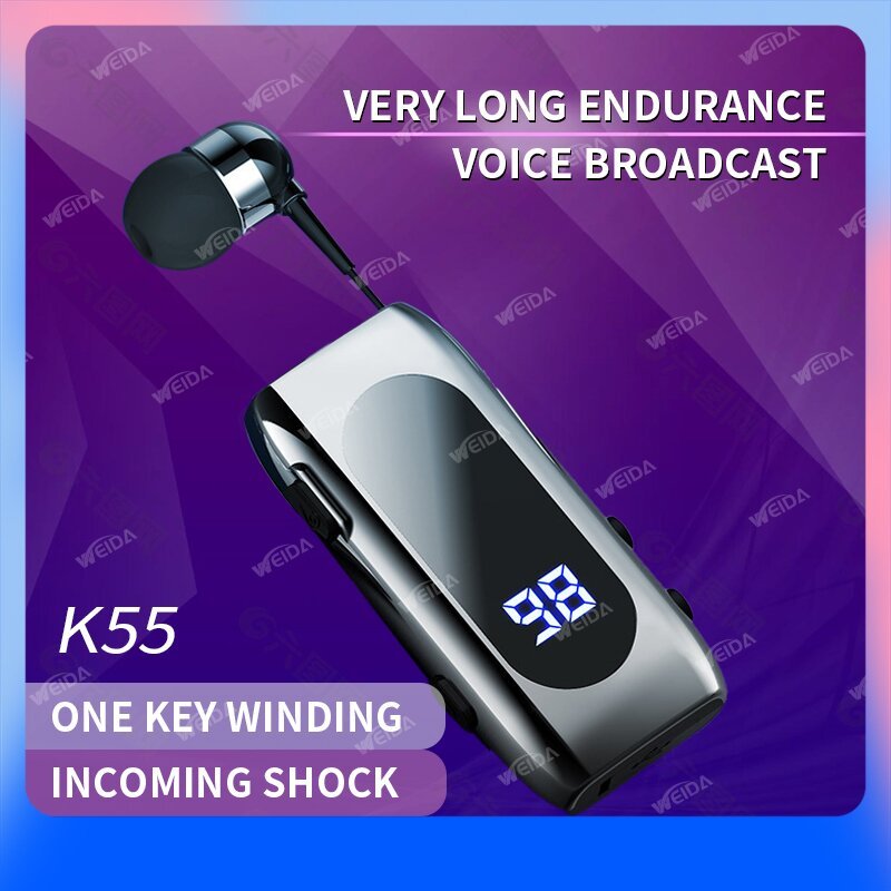 2023 Business wireless Bluetooth headset K55 with digital display TWS ...