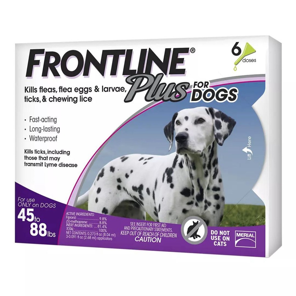 1Pcs NO BOX FRONTLINE Plus Flea & Tick Treatment for Dogs Cats Kills ticks and fleas | Shopee ...