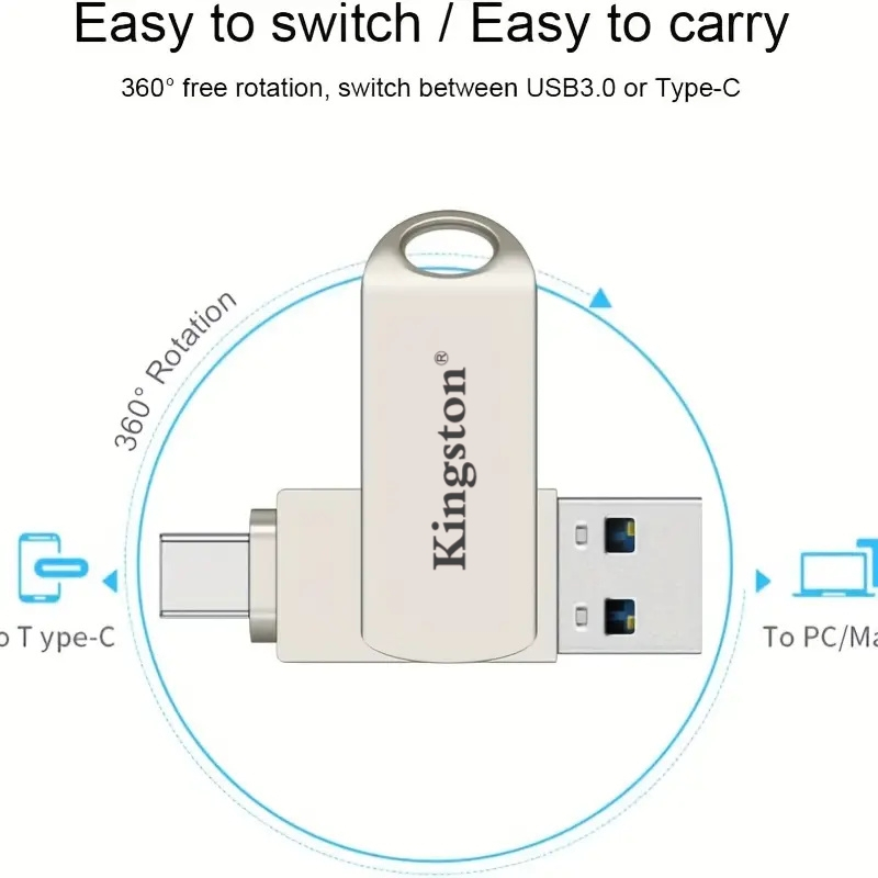 New 1TB 2in1 OTG Flash Drive for Type-C android Smart Phone PenDrive ...
