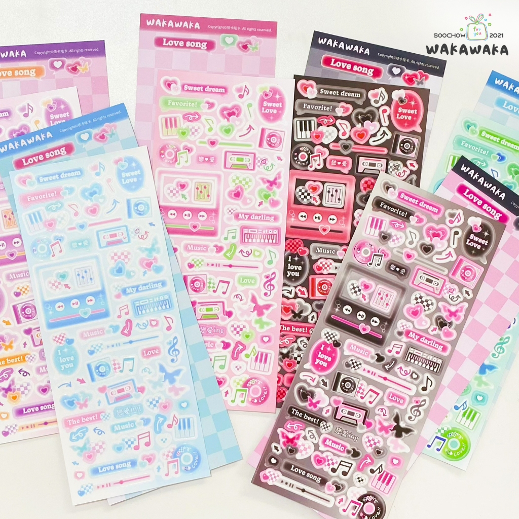 Original deco Cute Cartoon Handbook Sticker diy Cuckoo Card Sticker y2k ...