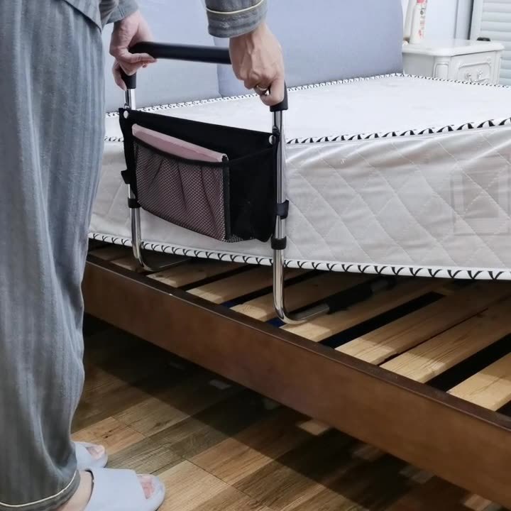 Height Adjustable Hand Bed Rail for Elderly Senior with Anchor Strap ...