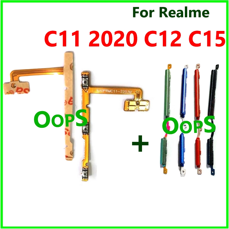 Power button flex For Realme C11 2020 C12 C15 ON OFF switch Side Key Volume button Ribbon Cable ...