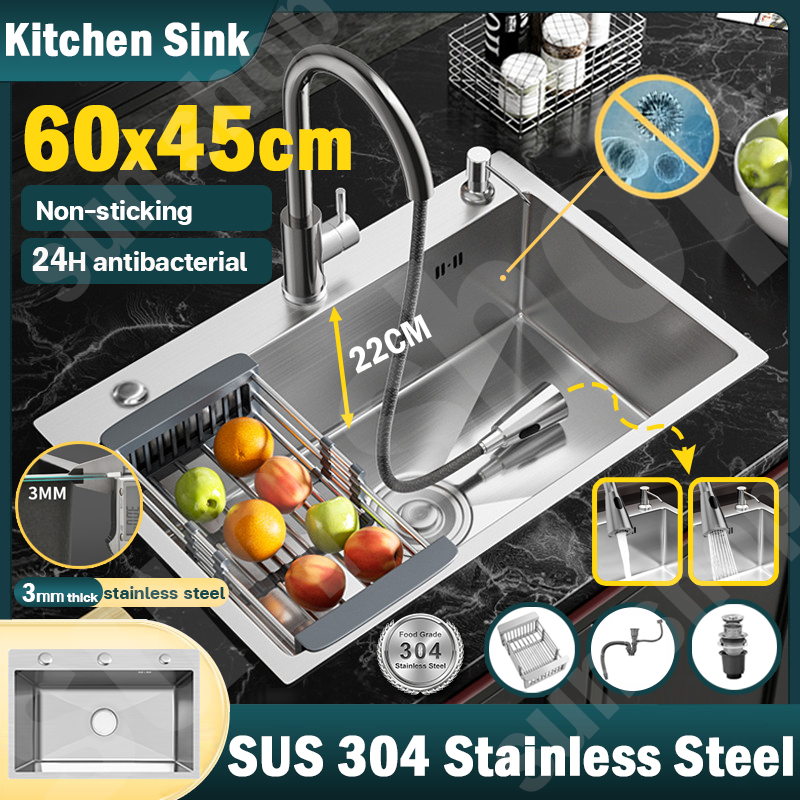 【Harga Terendah】3mm SUS304 Stainless Steel Silver Nano Thickened ...