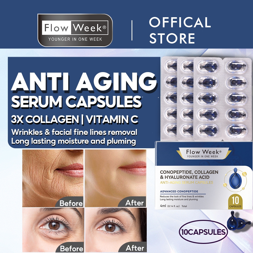 Flowweek Collagen Capsule Anti Aging Faical Essence With Hyaluronate ...