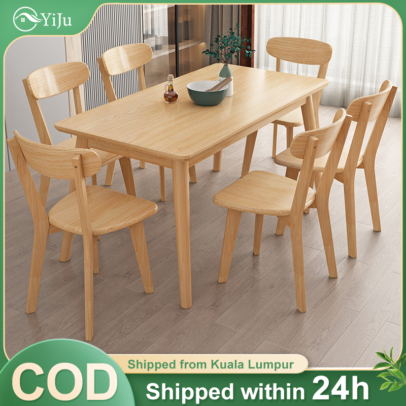 Dining Table Solid Wood & Study Table Meja Makan Kitchen Home Table ...