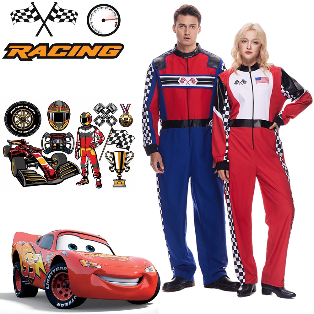 Ready Stock Adult Couple Cool F1 Racer Uniform Costume Men Race Car ...