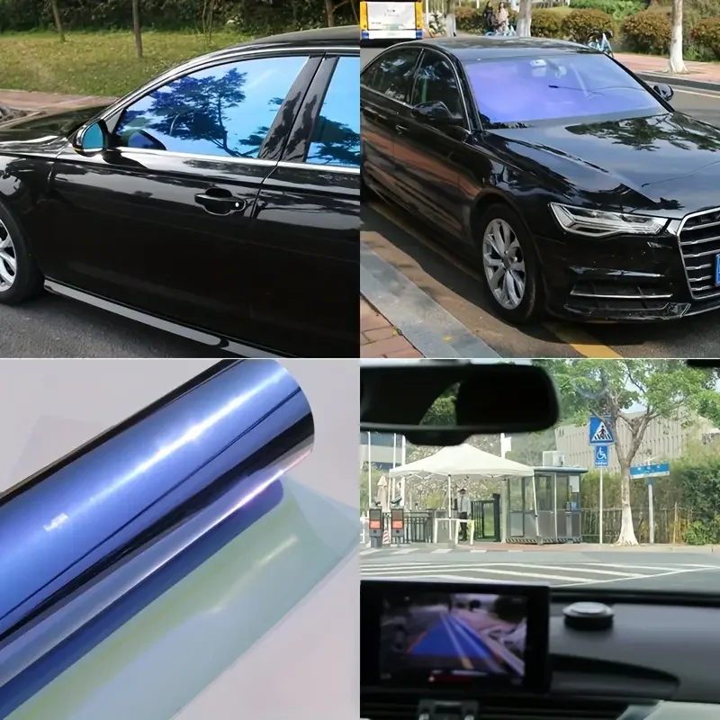 【100cm Width 】Blue Purple Chameleon Window Tint Light Blue Chameleon ...