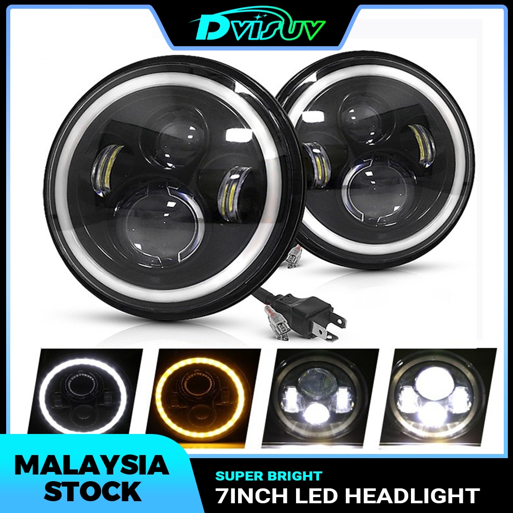 Motorcycle LED Headlight Universal Retro Motorcycle Headlamp Cafe Racer ...