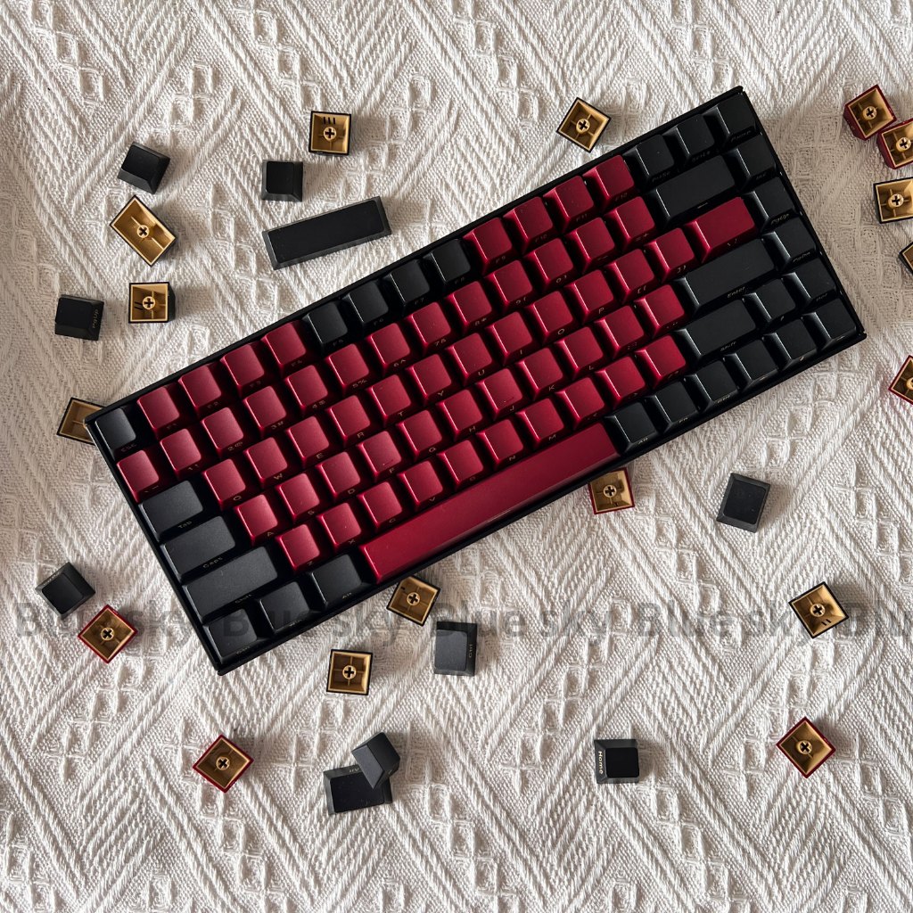 GMK Red Samurai keycap side fonts opaque Double shot/Cherry profile ...