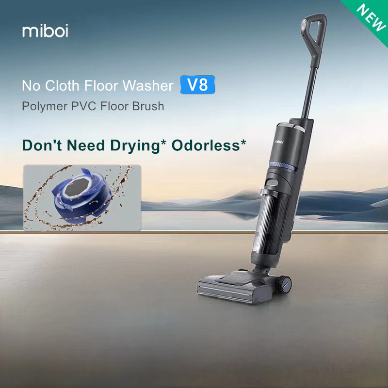 ORIGINAL MIBOI V8 No-Cloth Floor Washer PVC Floor Brush | 15,000 Pa ...