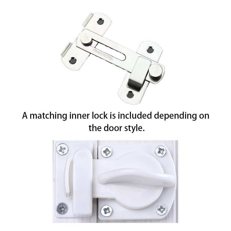 (Gift exclusive) door lock padlock stainless steel household anti-theft ...