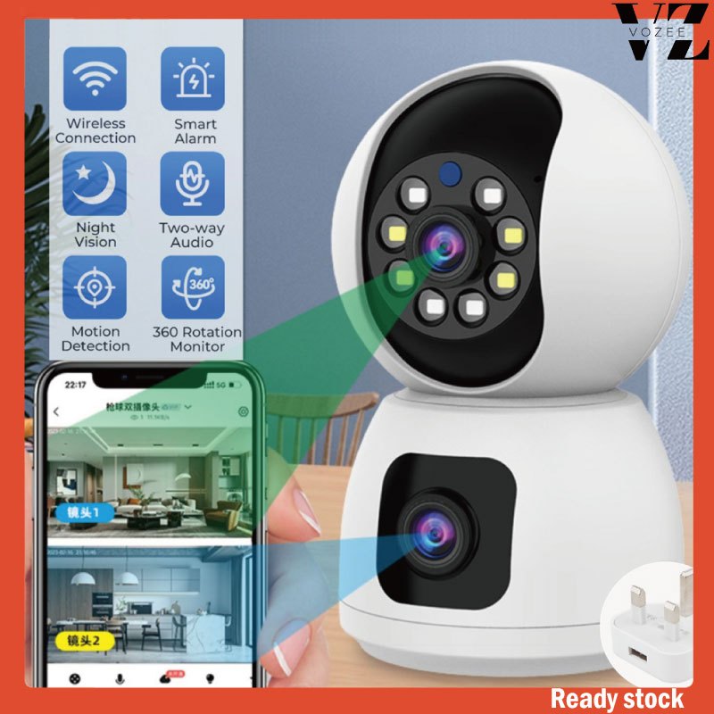 [Dual-lens] CCTV Mini Wireless Home Camera 360 2K IP 3MP Wifi Security ...