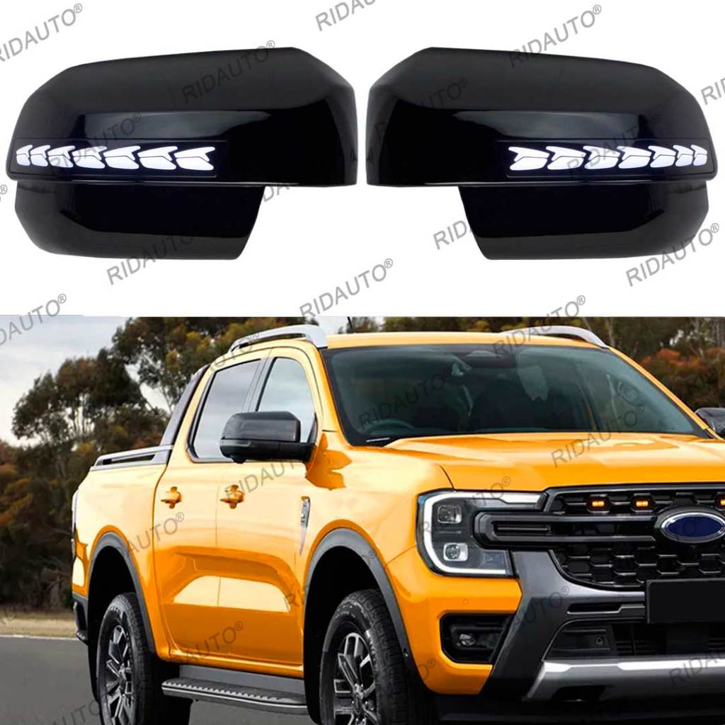 DRL LED Rear View Mirror Running Sequential Turn Signal Light Cover For ...