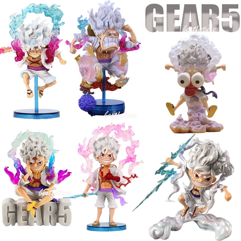 One Piece Action Figure Luffy Gear 5 Sun God Ornaments Lightning NIka ...