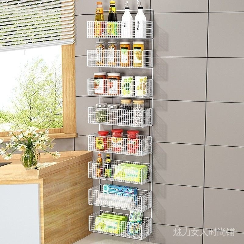 Perforation-free Wall-Mounted Storage Rack Behind Door Multi-Layer ...