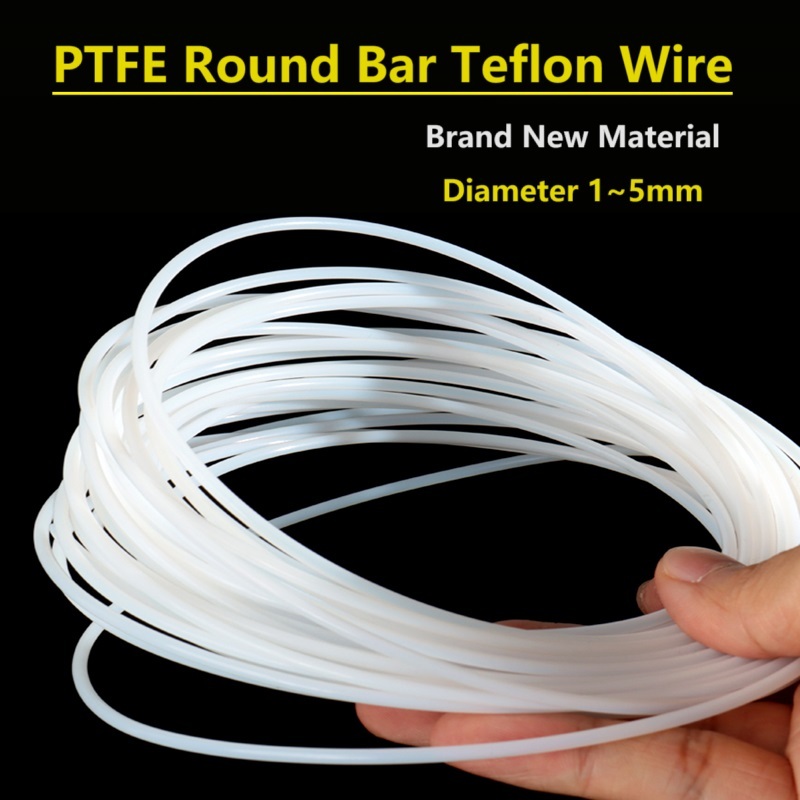 (TJ)1/1.5/2/3/4/5mm PTFE Round Strip Teflon Round Strip PTFE Wire PTFE ...