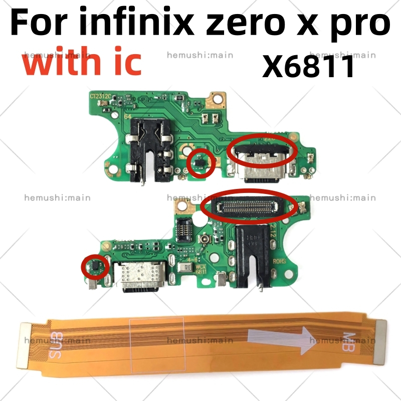 USB Charging charger port board infinix zero x pro X6811 Mainboard Flex ...