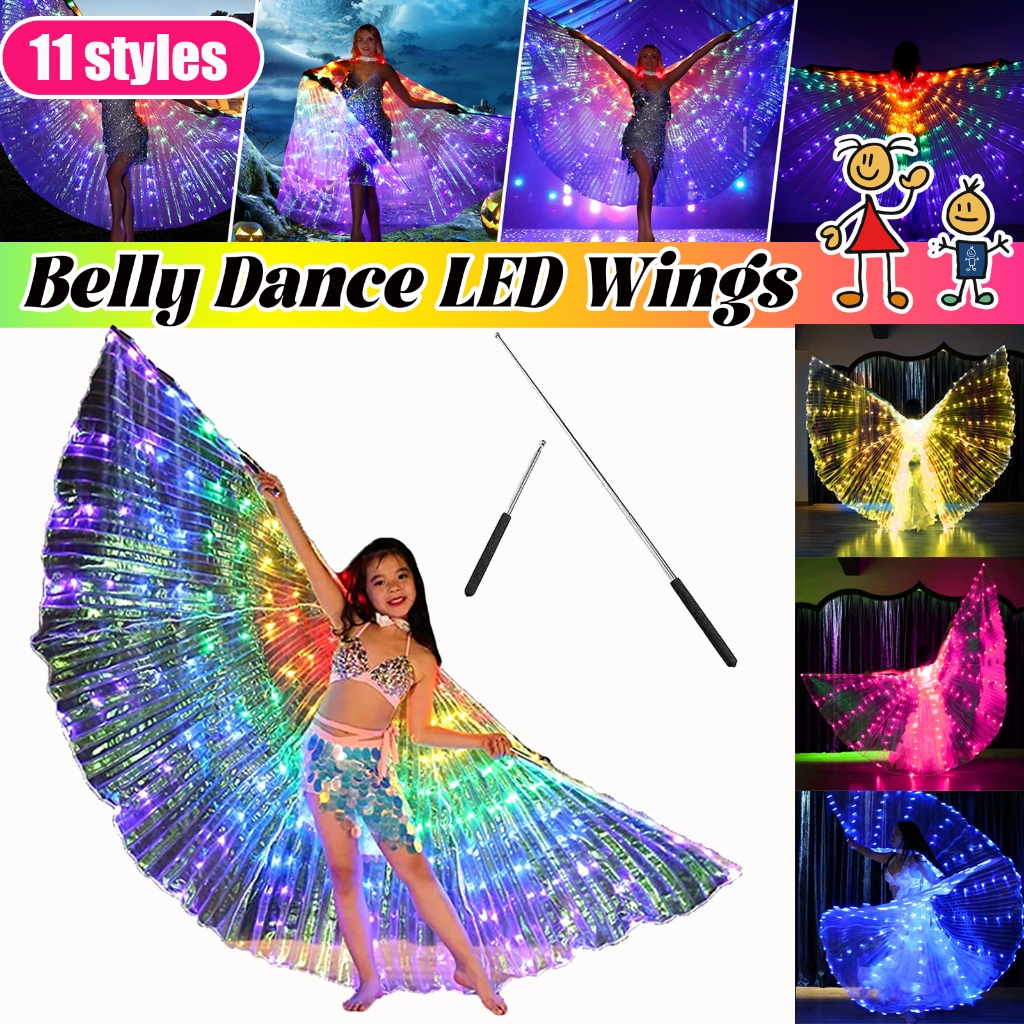 Belly Dance LED Wings Children Performance Fluorescent Butterfly Isis ...