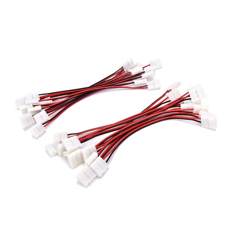10PCS LED Strip Lights Connector 2 Pin 8mm 10mm Power Wire Connector ...
