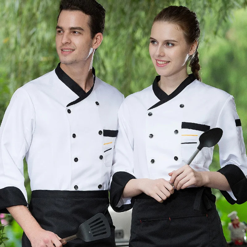 Restaurant Kitchen Clothes Hotel Bar Uniform with Long Sleeve ...
