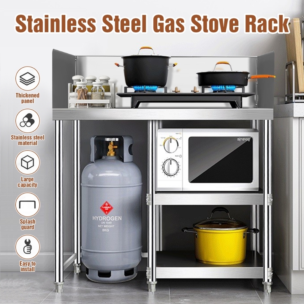 【Limited Time Lowest Price】Stainless Steel Kitchen Stove Rack 2/3 Tier ...