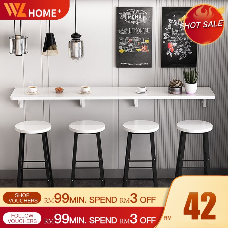 Meja Dinding Bar Table Long Table High Table Floating Table Simple ...