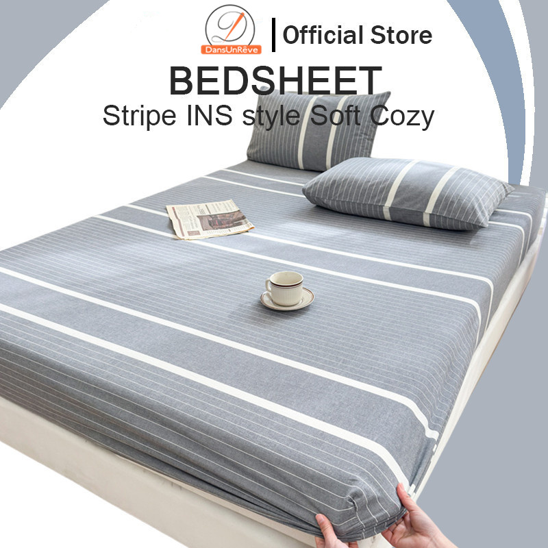 Washed Cotton Bed sheet Lattice Fitted sheet Class A standard Lembaran ...