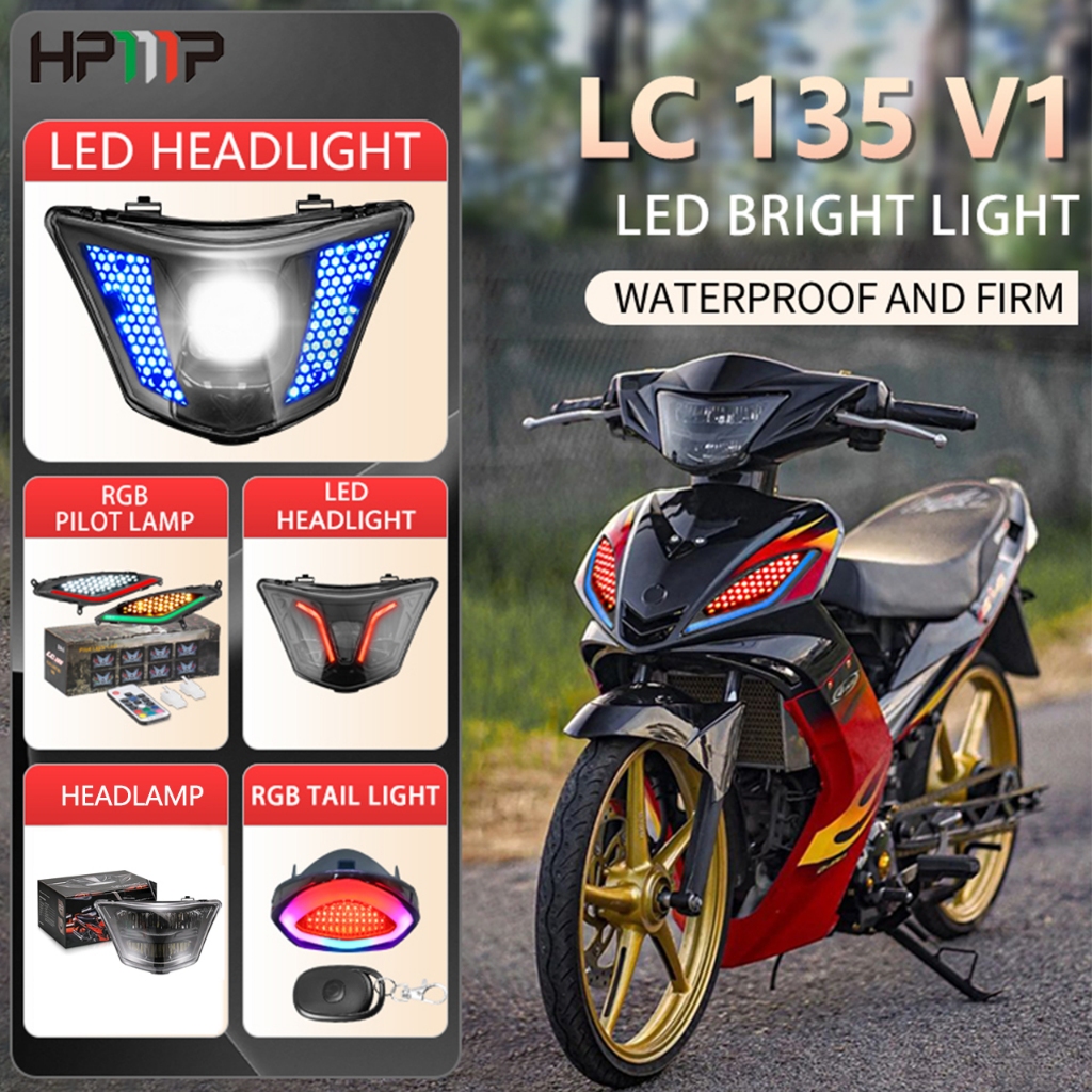 LC135 V1 PNP LED HEADLAMP RGB SIGNAL PILOT LAMP TAIL LIGHT LAMPU DEPAN REMOTE CONTROL HPMP TST ...