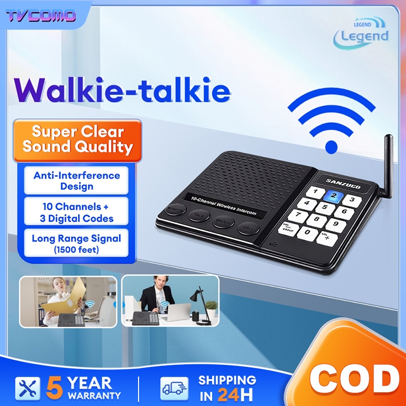 Multi-function Intercom System Wireless Intercom 10 Channel Range No ...