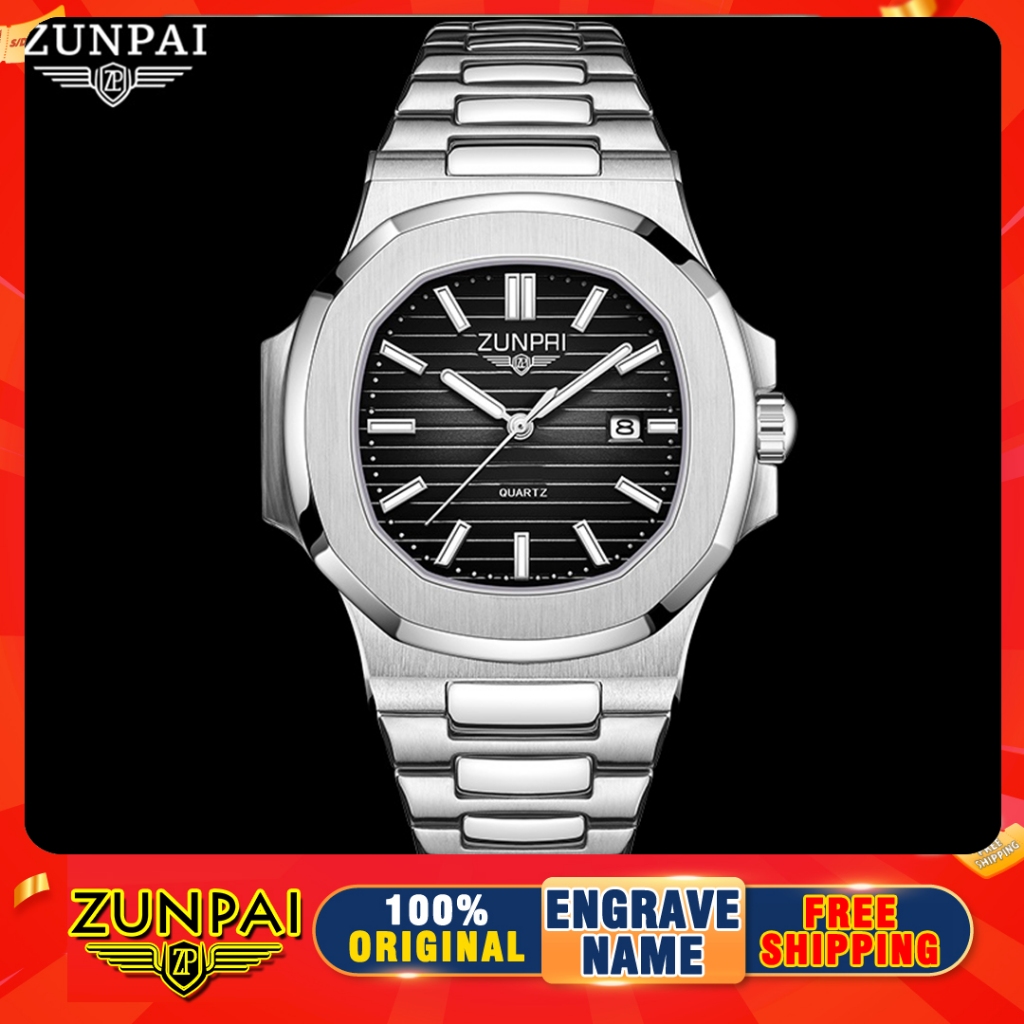 ZUNPAI Jam Tangan Lelaki Original Waterproof Stainless Steel Men's ...