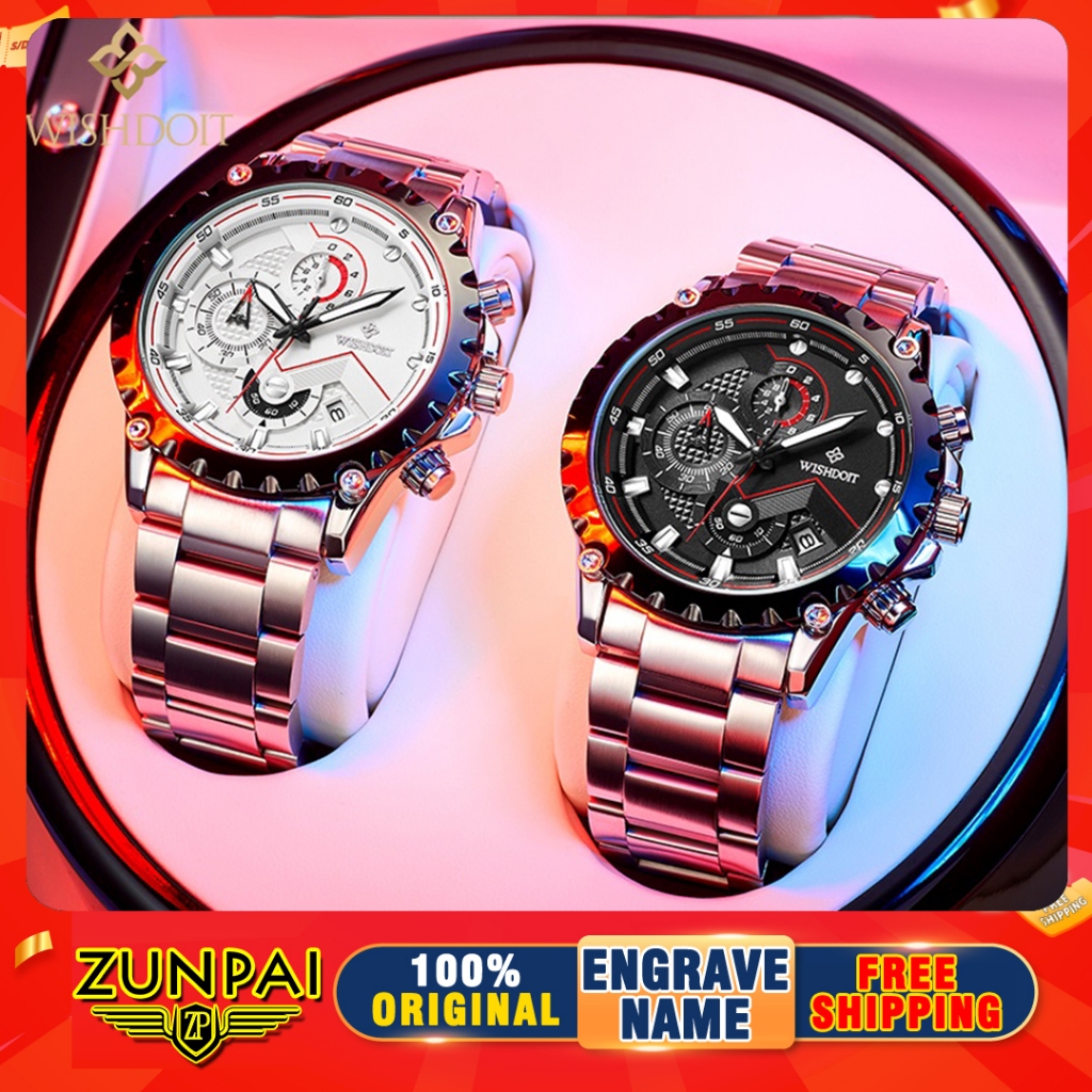 ZUNPAI Men's Multifunction Three-eye Chronograph Sport swimming Quartz ...