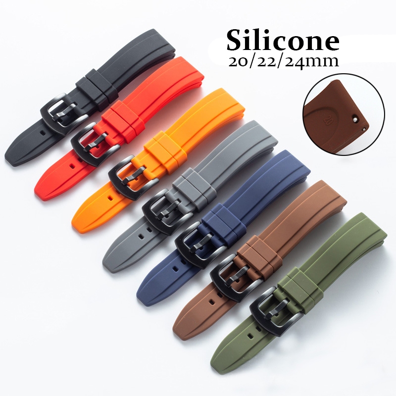 Silicone Watchband for Seiko for Rolex Watch 20mm 22mm 24mm Quick ...