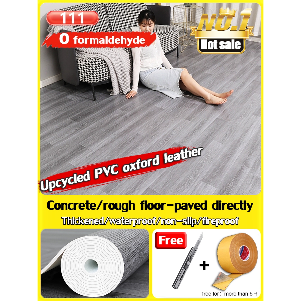 Tikar Getah tebal 1 gulung vinyl flooring 3MM Upcycled PVC oxford ...