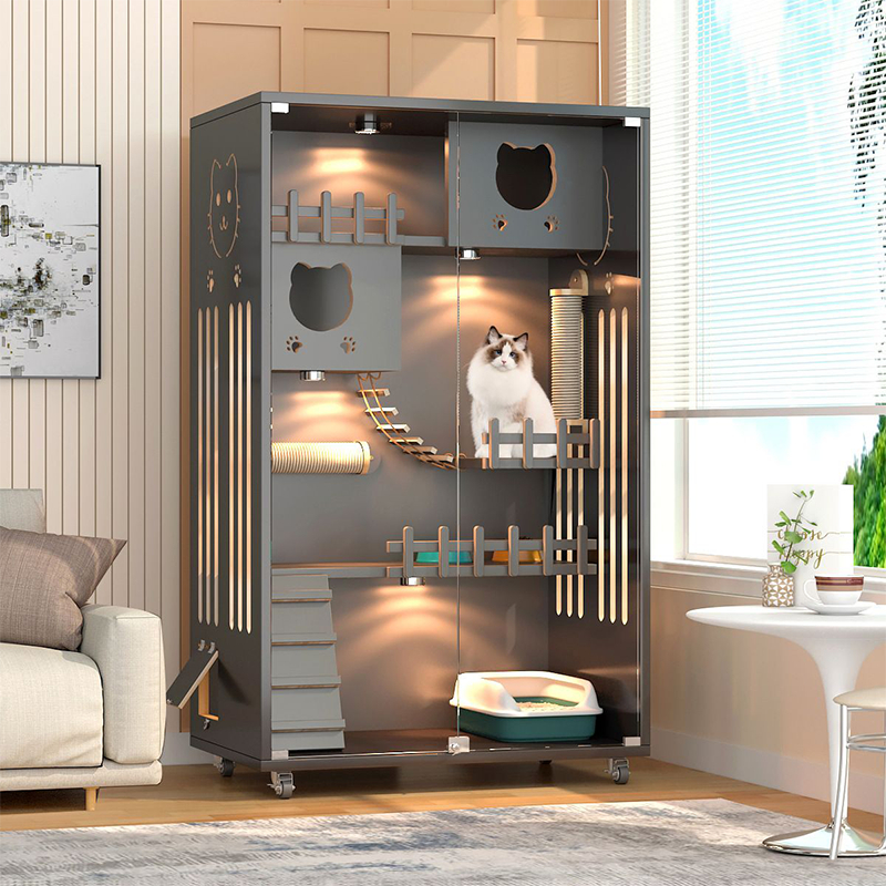 Beac Cage Beac Wood Solid Villa Home Super Large Space House Pet Litter ...