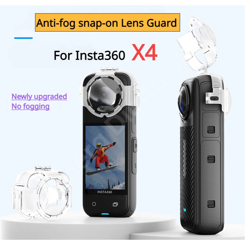Anti-fog Snap-on Lens Guard For Insta360 X4 Transparent Lens Cover ...
