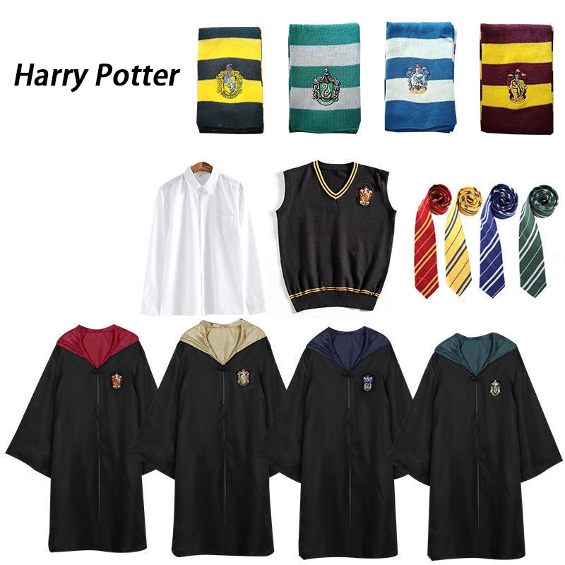 Harry Potter Halloween Cloak Wizard Costume Cosplay Costume Set ...