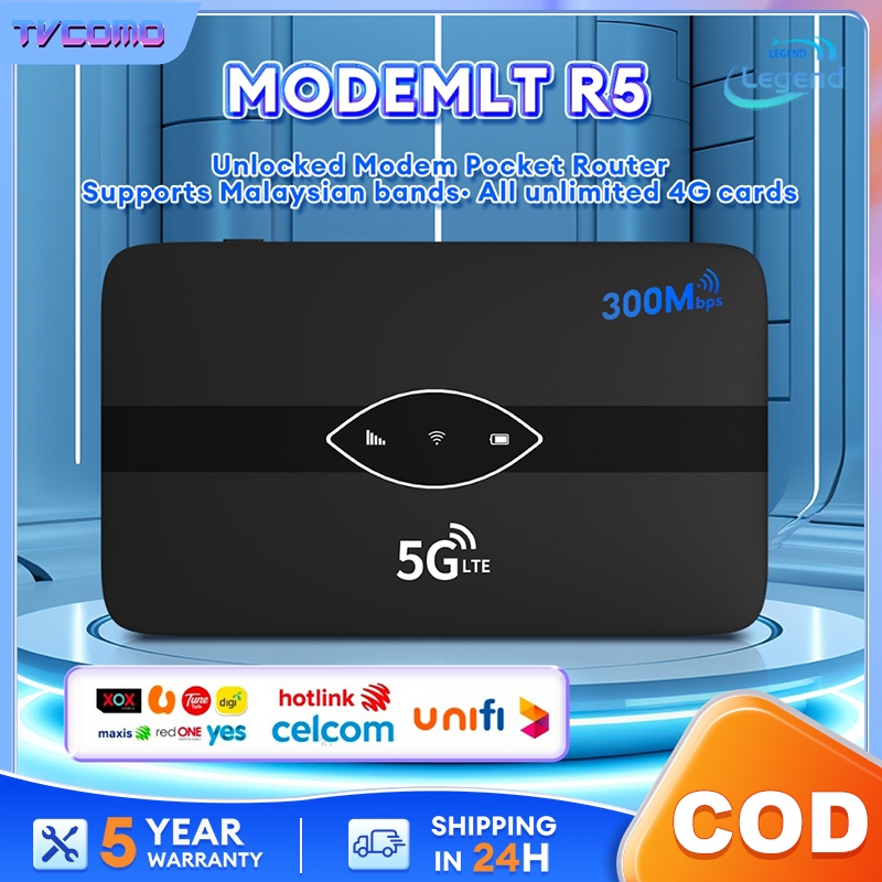 4G/5G Pocket WiFi Router Modem 300Mbps 4G LTE Wireless Router 2100mAh ...