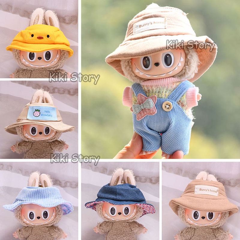 17CM Labubu Hat LABUBU Macarons Clothes BJD Dolls Bucket Hat Accessory ...