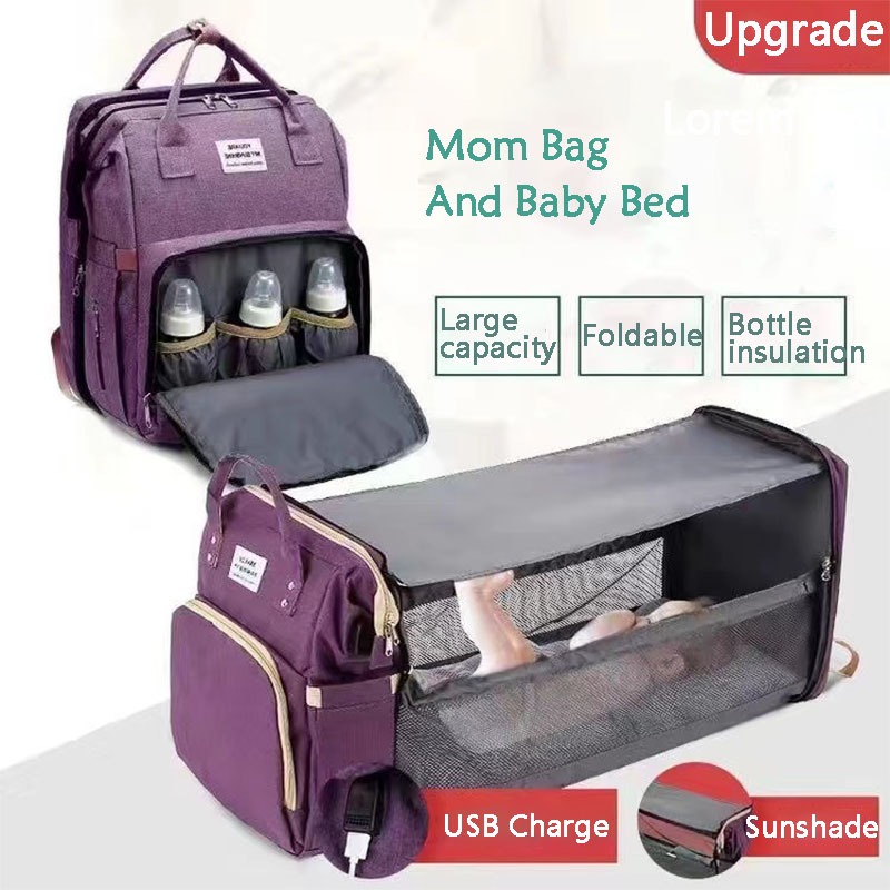 [READY STOCK]Mummy backpack Maternity Nappy Mother Backpack Foldable ...