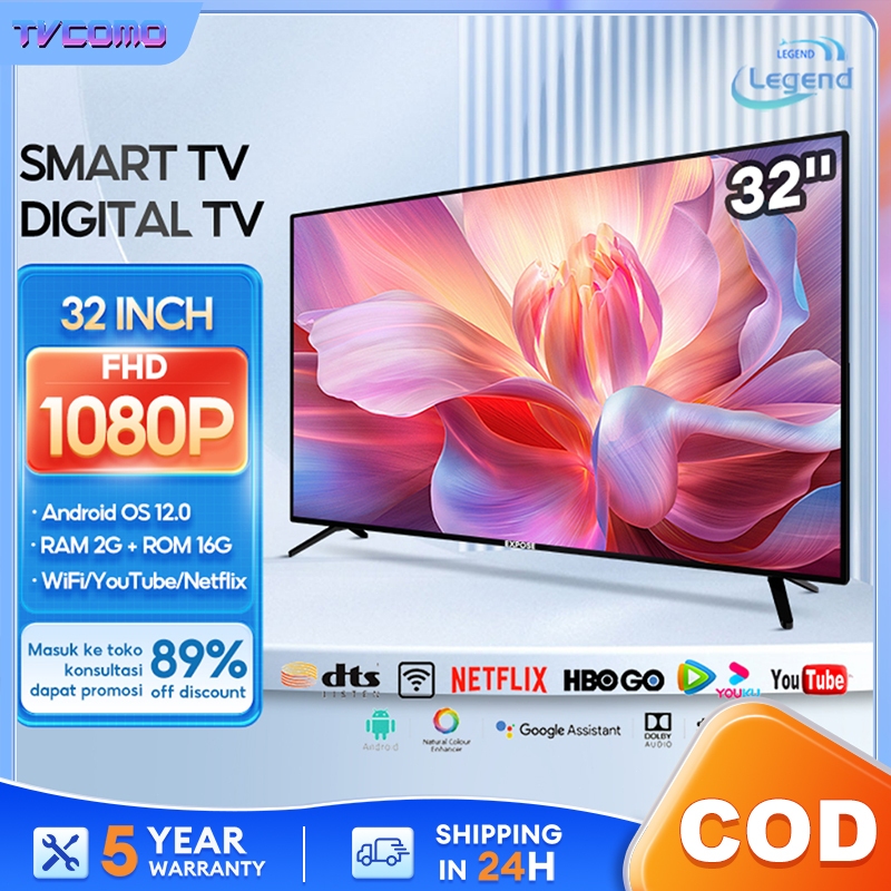 SMART TV 32 inch LED TV Digital 32 inch TV 4k UHD WIFI Televisi Android ...