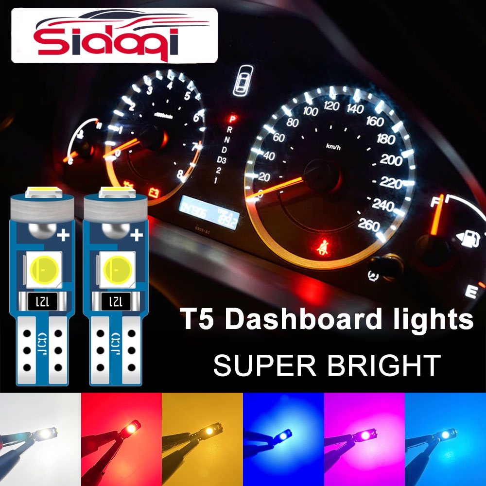 1 Piece T5 Led W3W Led Bulb COB Dashboard Led Light Car Interior Light ...