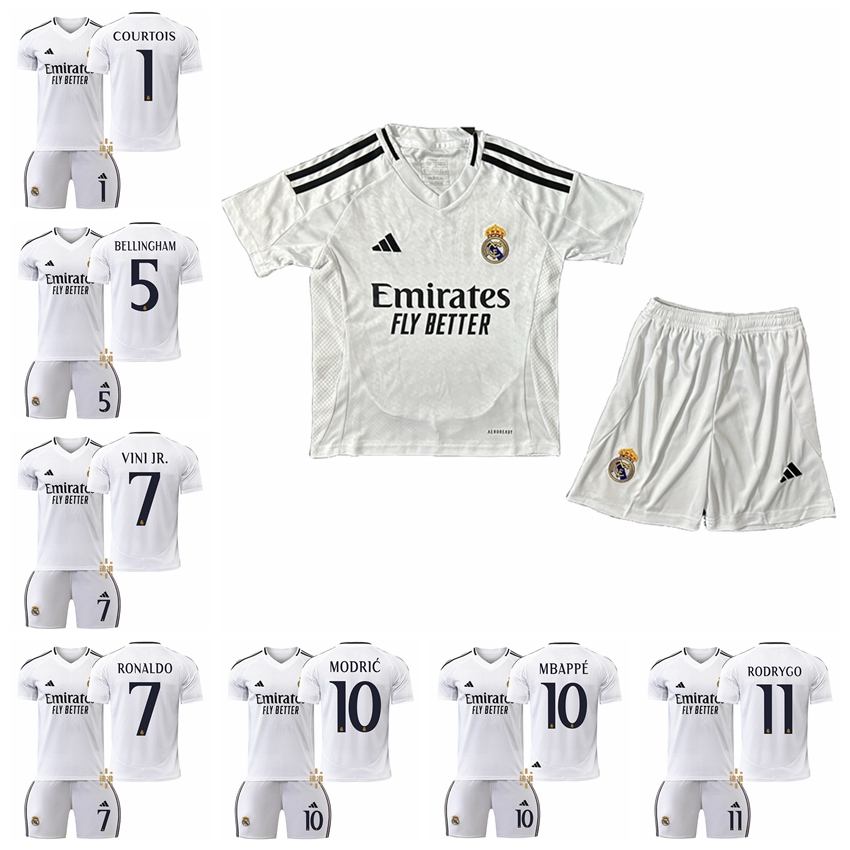 2024-25 Season Real Madrid Home Football Jersey Kits Bellingham ...