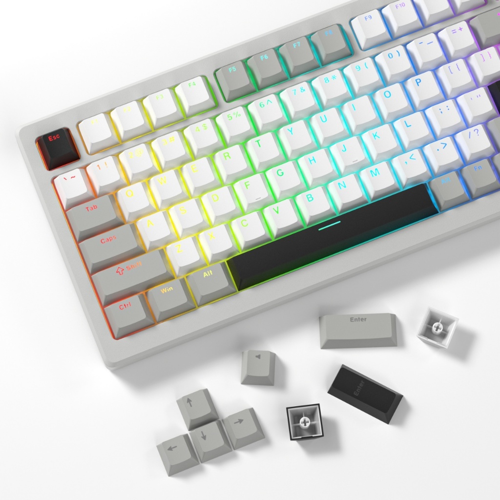 WOMIER 140 Keys Shine Through Top-printed Keycaps Double Shot PBT ...