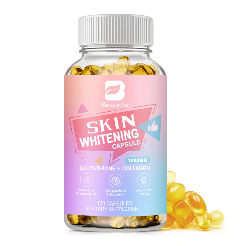 BEWORTHS Glutathione + Collagen Skin Whitening Capsules 1000mg for Skin Lightening Dark Weight ...
