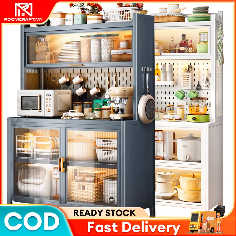 rak kabinet dapur Kitchen Cabinet Rack Microwave Oven Cabinet Kitchen ...